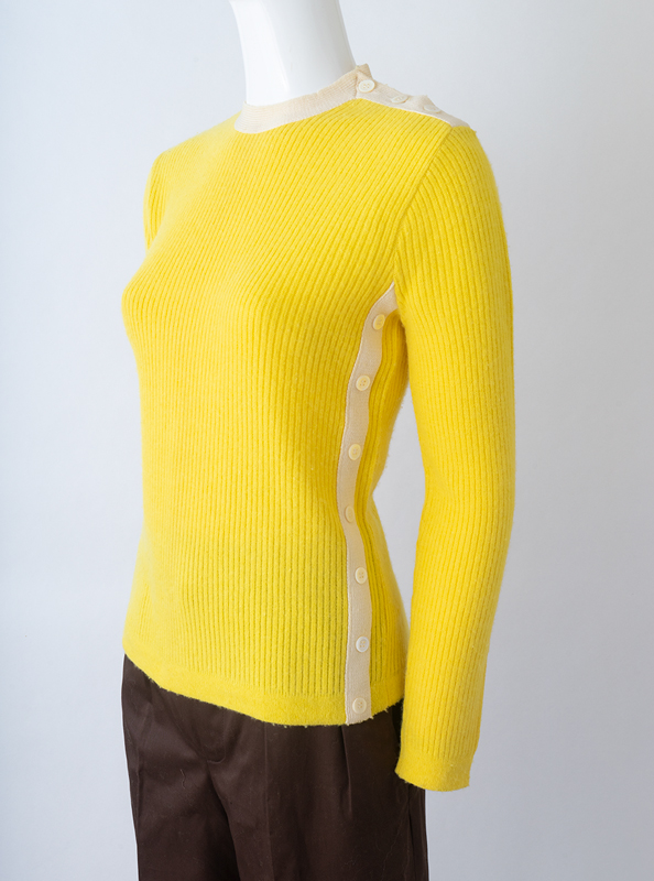 Mod 60s Evan Picone Skinny Rib Sweater: Ballyhoovintage.com