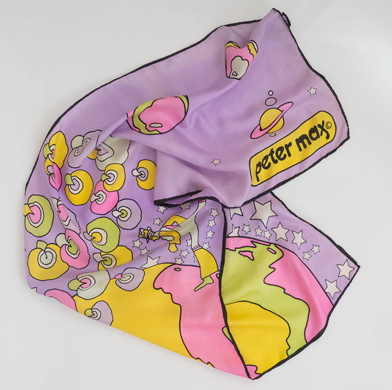 1960s Silk Peter Max Scarf: Ballyhoovintage.com