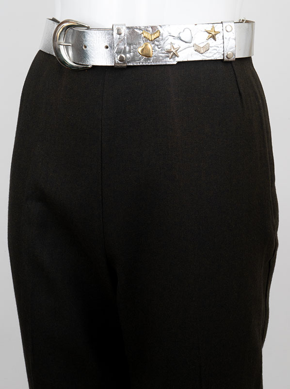 Vintage Metallic Silver Studded Belt: Ballyhoovintage.com