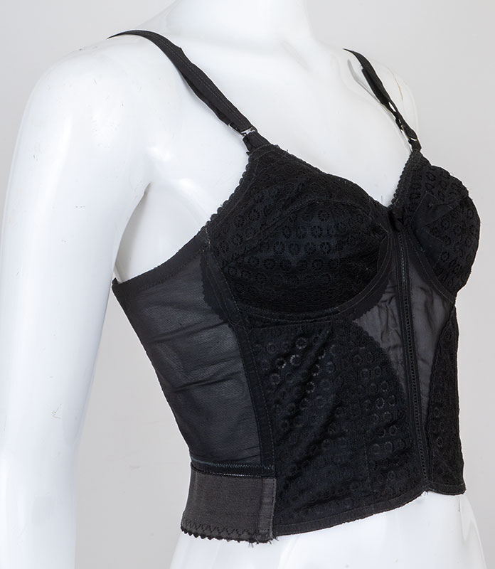 Vintage Bali Sno-Flake Longline Bra in Black: Ballyhoovintage.com