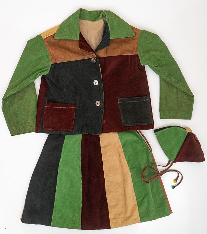 Wonderful Color Block Corduroy Girls Ensemble: Ballyhoovintage.com