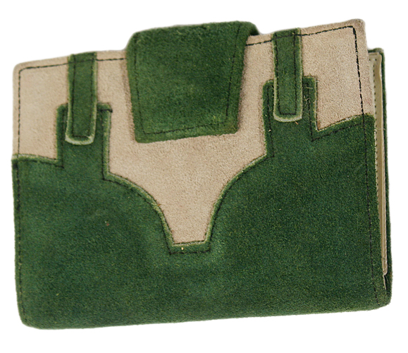 1970s Suede Wallet: Ballyhoovintage.com