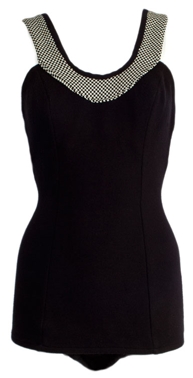1950s One Piece Bathing Suit: Ballyhoovintage.com