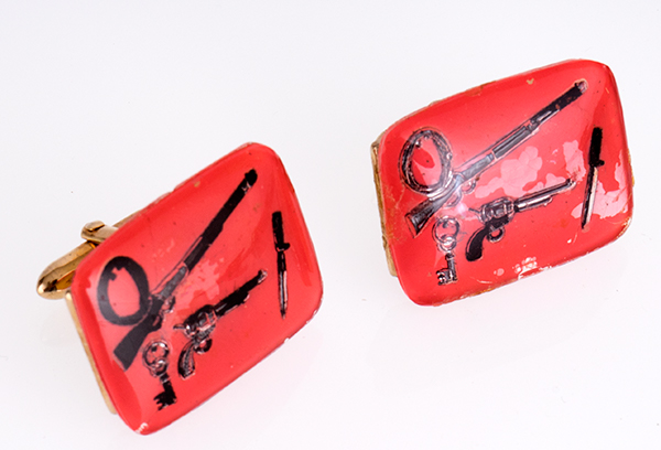 1950s Pink Western Cufflinks: Ballyhoovintage.com